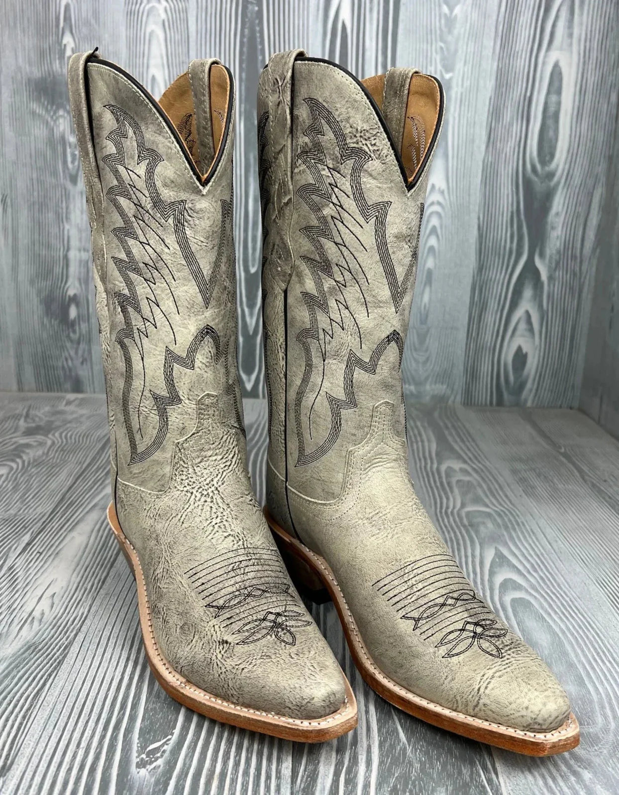 OLD WEST LADIES GREY SNIP TOE BOOTS | FREDERICKSBURG – Fredericksburg ...