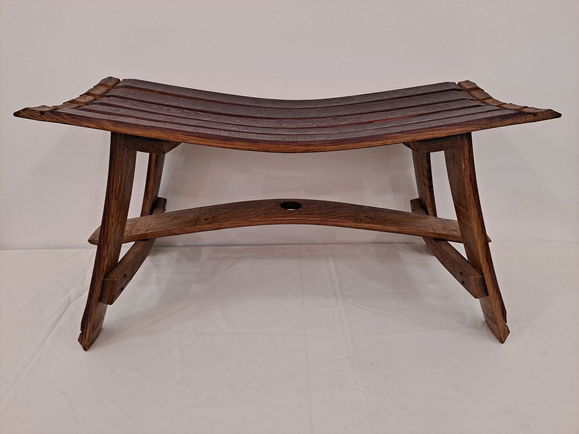 Barrel stave bench store